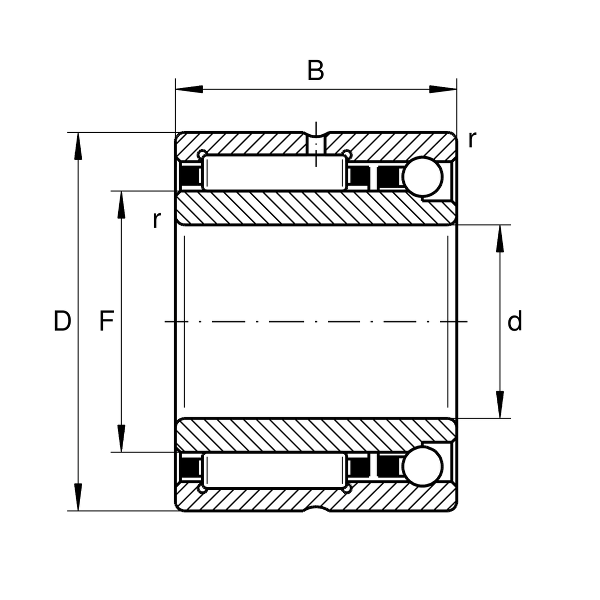NKIA5902 15x28x18 mm Needle Roller / Angular Contact Ball Bearing NKIA ...